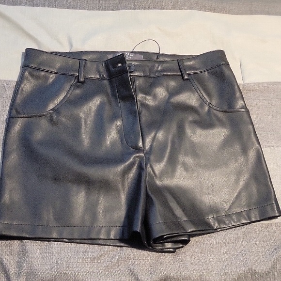 Primark | Shorts | Primark Black High Waist Faux Leather Shorts | Poshmark